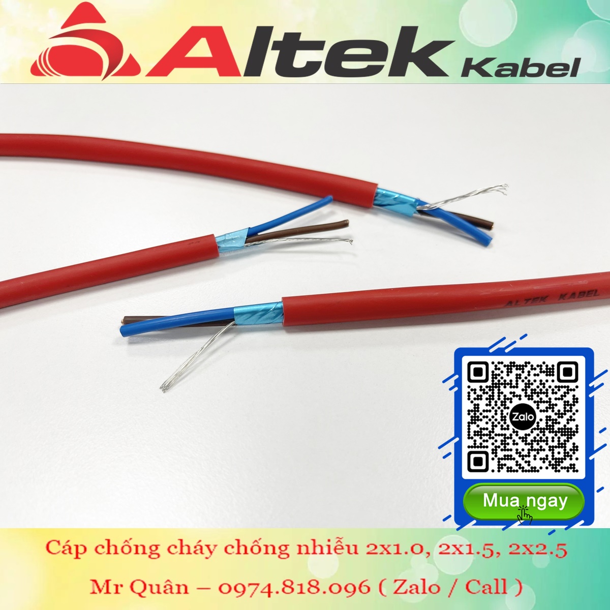 Cáp tín hiệu vặn xoắn chống nhiễu RS485 2 Pair Altekkabel